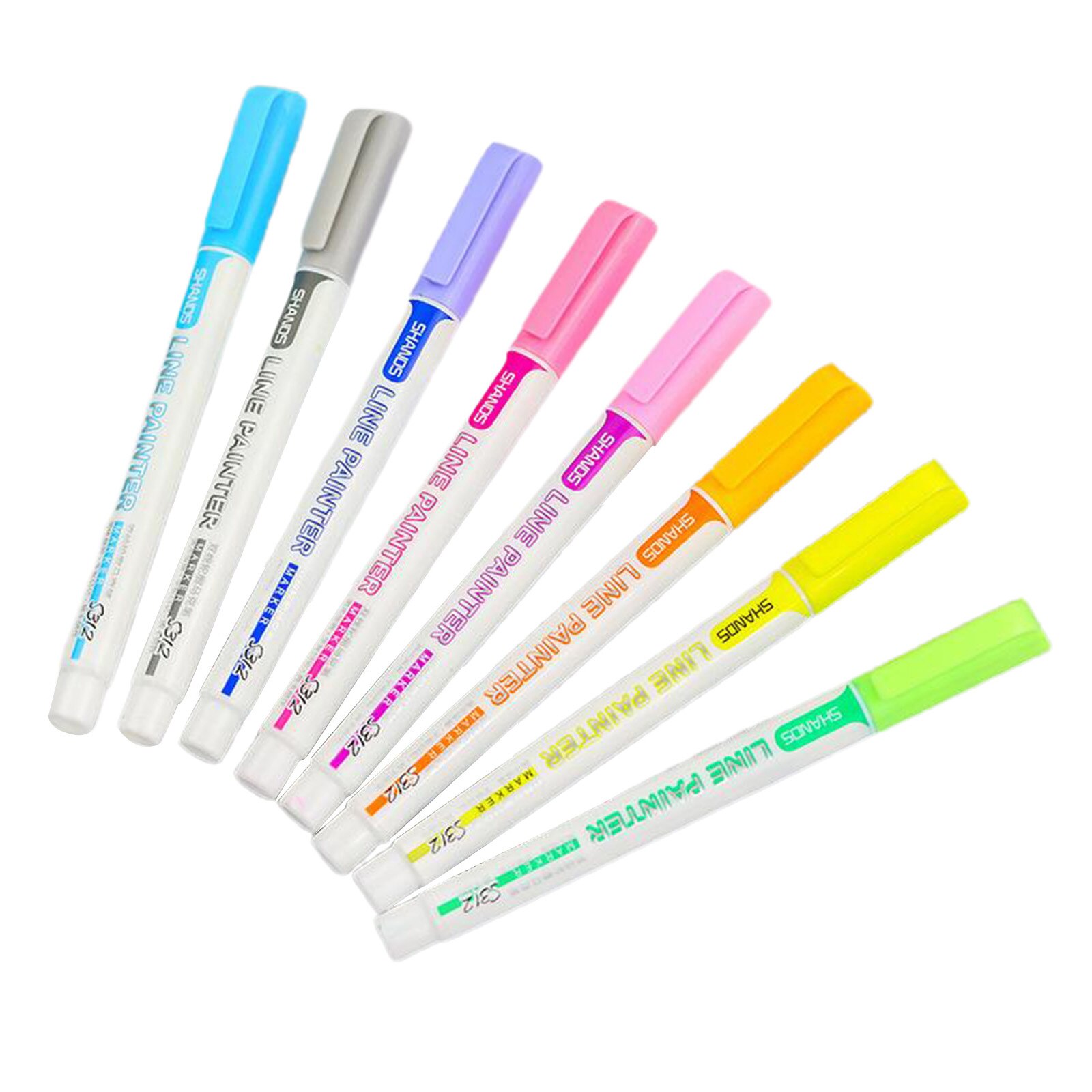 8Pcs Drawing Double Line Outline Pen Markers Metal... – Grandado