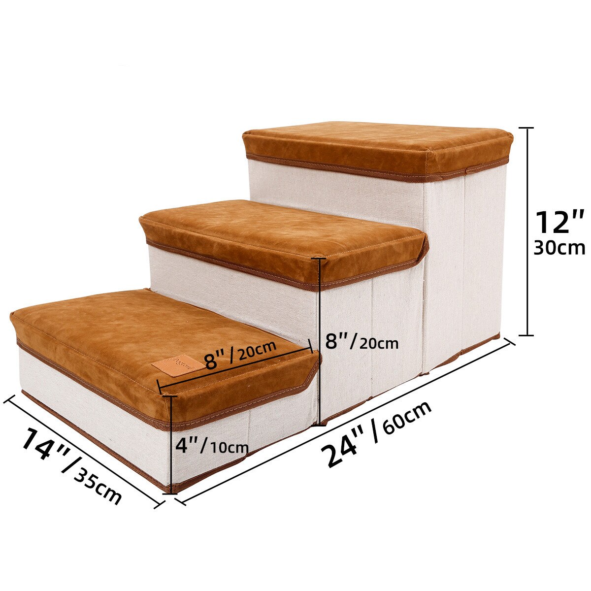 3 Layers Pet Dog Cat Stairs Steps for Bed and Car,... – Grandado