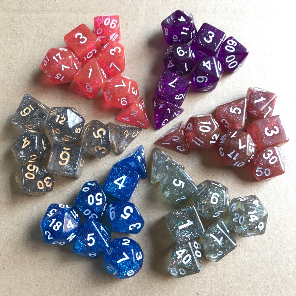 7PCS/Set RPG Game Dices DND Dice set D4 D6 D8 D10 ... – Grandado