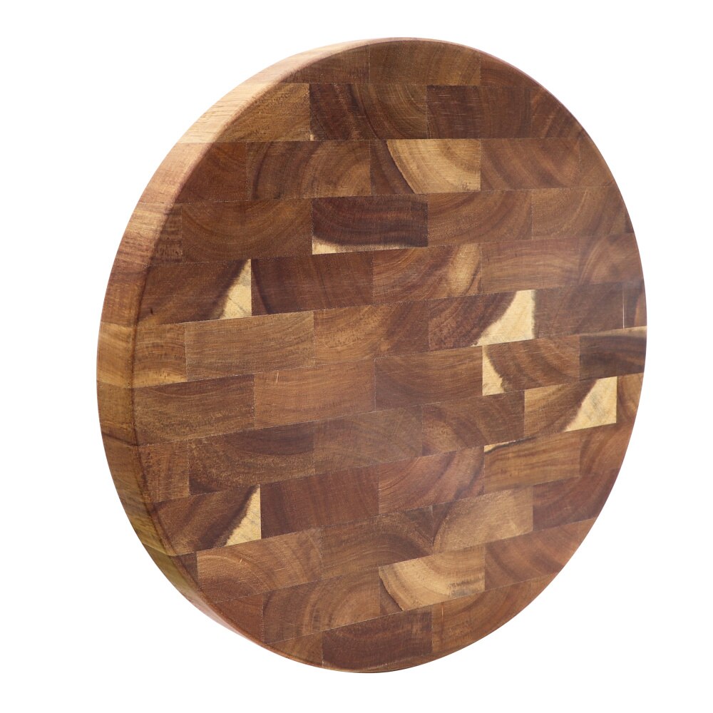 Jaswehome Round Acacia Wood Cutting Board Wooden C... – Grandado
