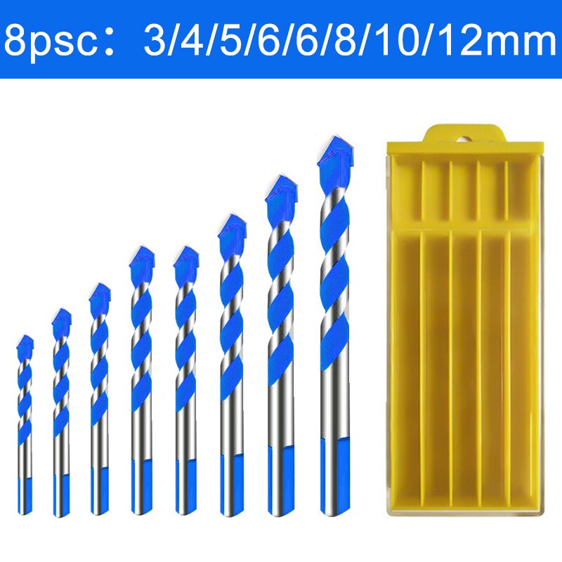 8 Stuks 3-12Mm Boor Set Hardmetaal Boor Voor Keram... – Vicedeal