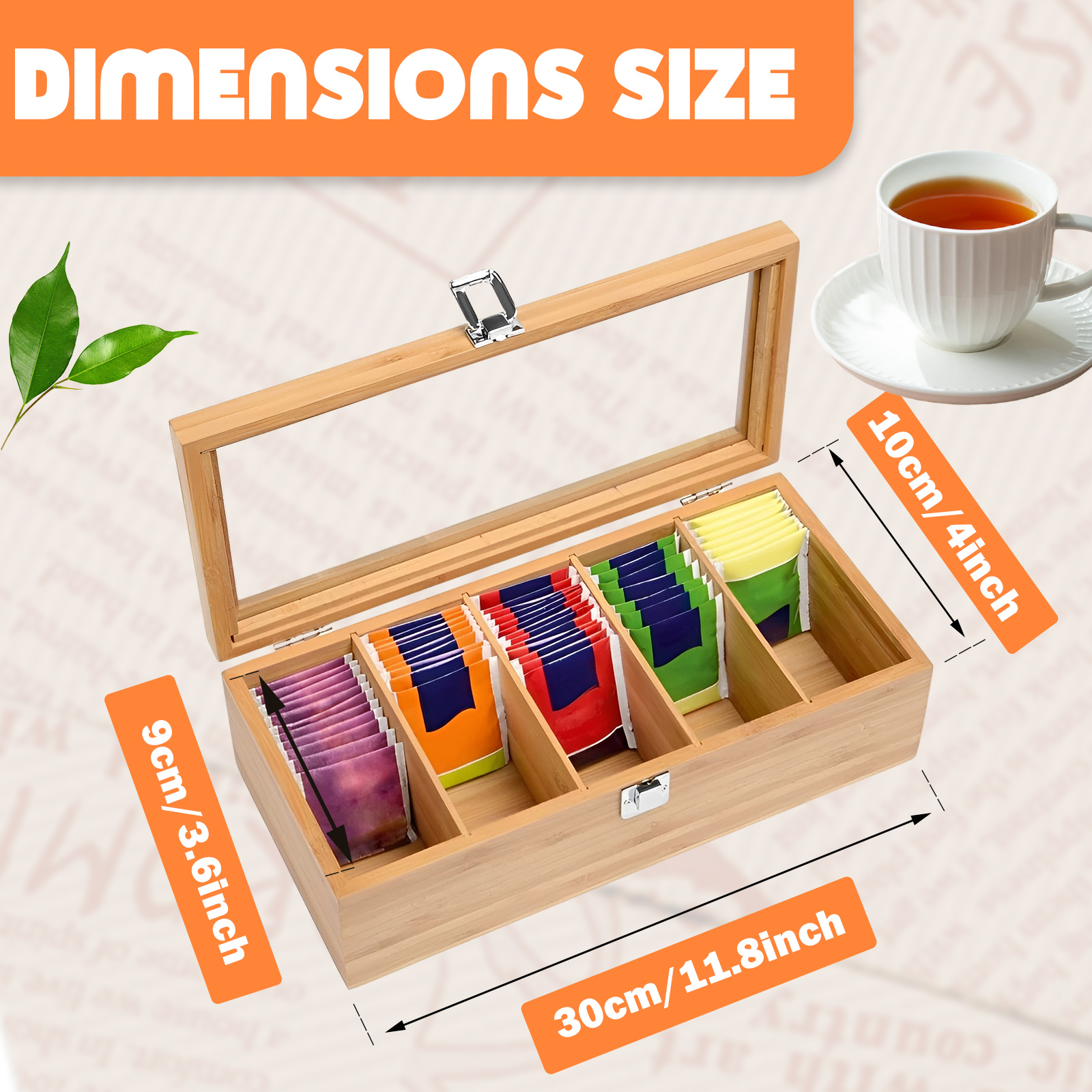 Bamboo Tea bag Storage Box Portable Teabag Holder ... – Vicedeal