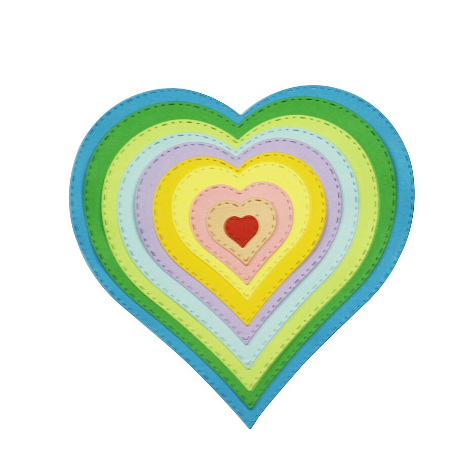 10 Sizes Heart Shape Die Cut Set Embossing Cut Tem... – Grandado