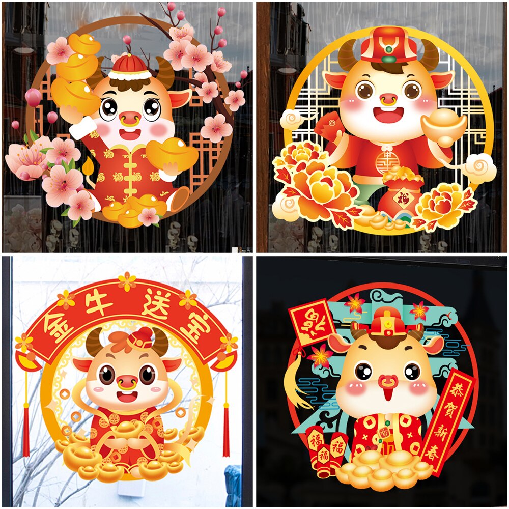 1PC Static Spring Festival FU Stickers Chinese Yea... – Grandado