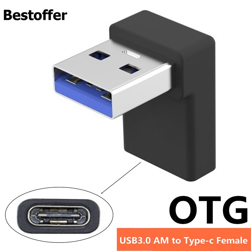90 ° Elleboog Usb 3.0 Otg Adapter Type-C Vrouwelij... – Vicedeal