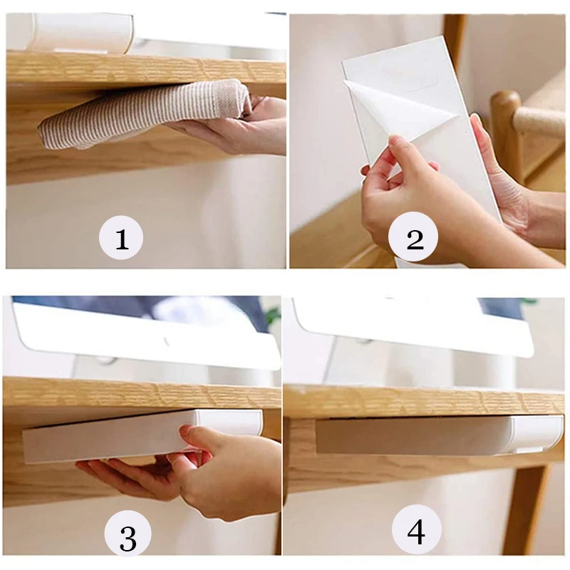Hidden Drawer Organizer Self-Adhesive Desktop Smal... – Grandado