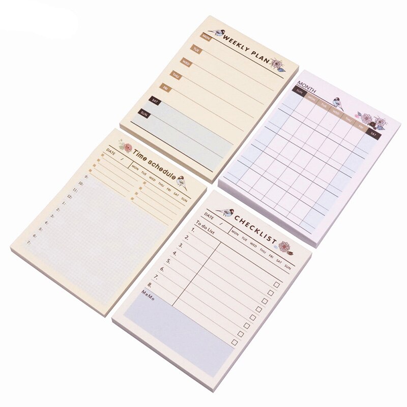 1 Pcs Time Schedule Checklist Weekly Plan Month Fo... – Grandado