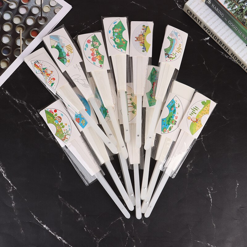 21cm Painting Summer Fan DIY Toys Art Craft Toy Fo... – Vicedeal