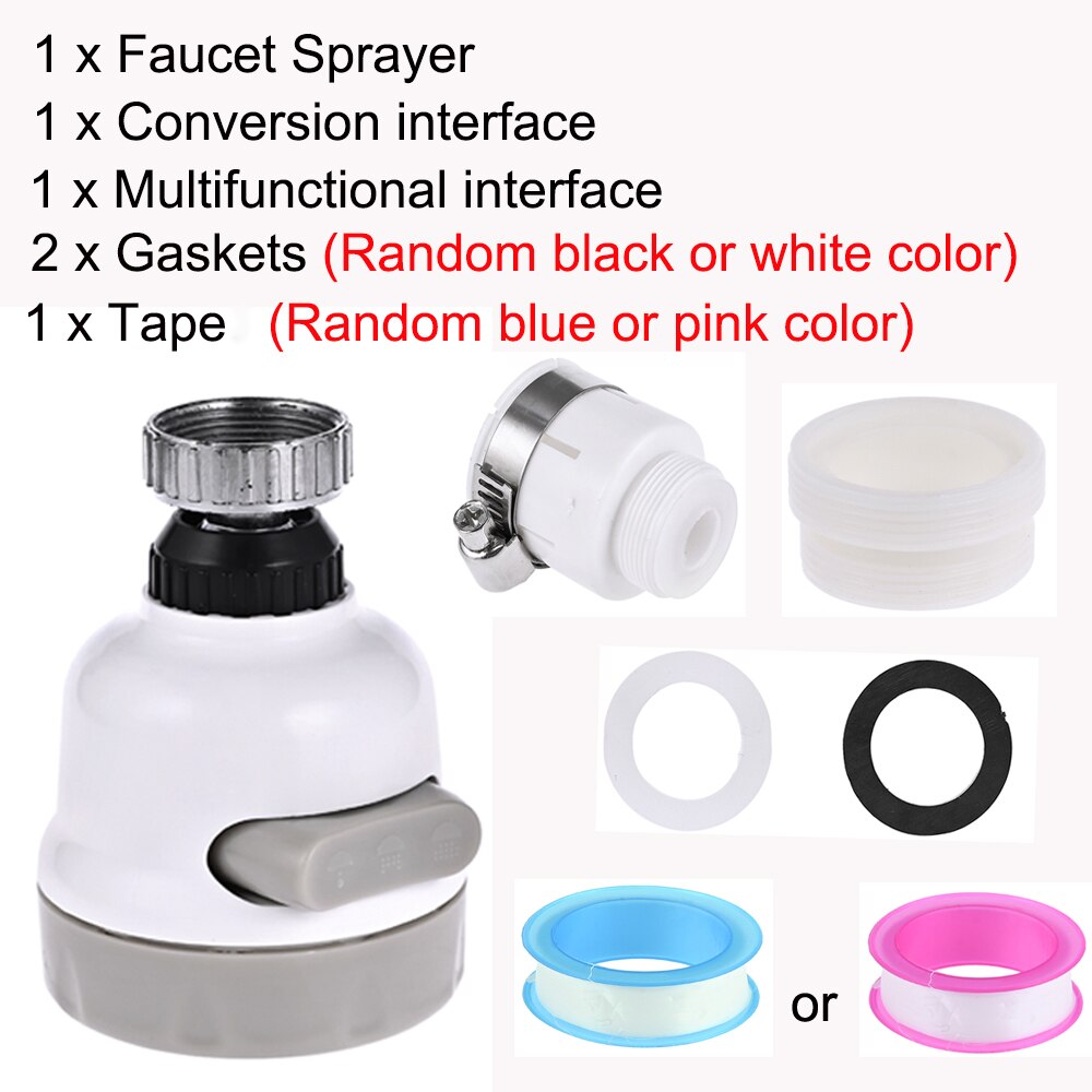 Kitchen Shower Faucet Tap 3 Levels Adjustable 360 ... – Grandado