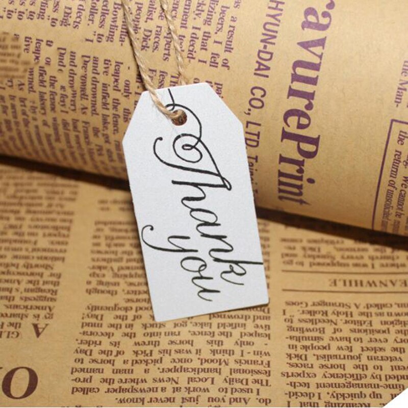 Kraft Paper Tag With Thank You Character Trapezoid... – Grandado
