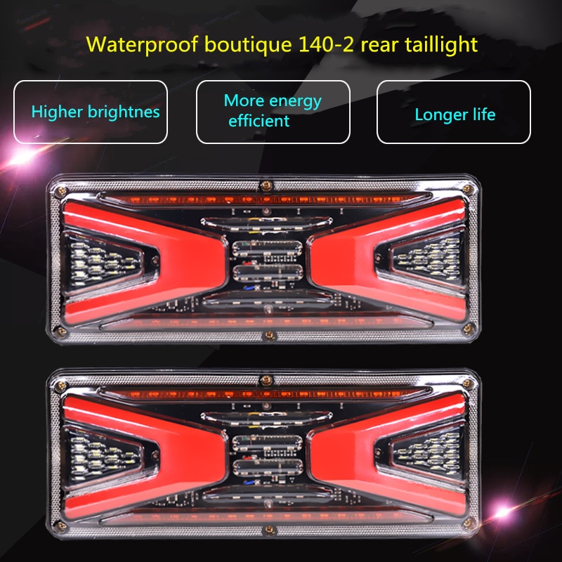 2Pcs 12V Universal Car Truck Rear Taillight Warnin... – Grandado