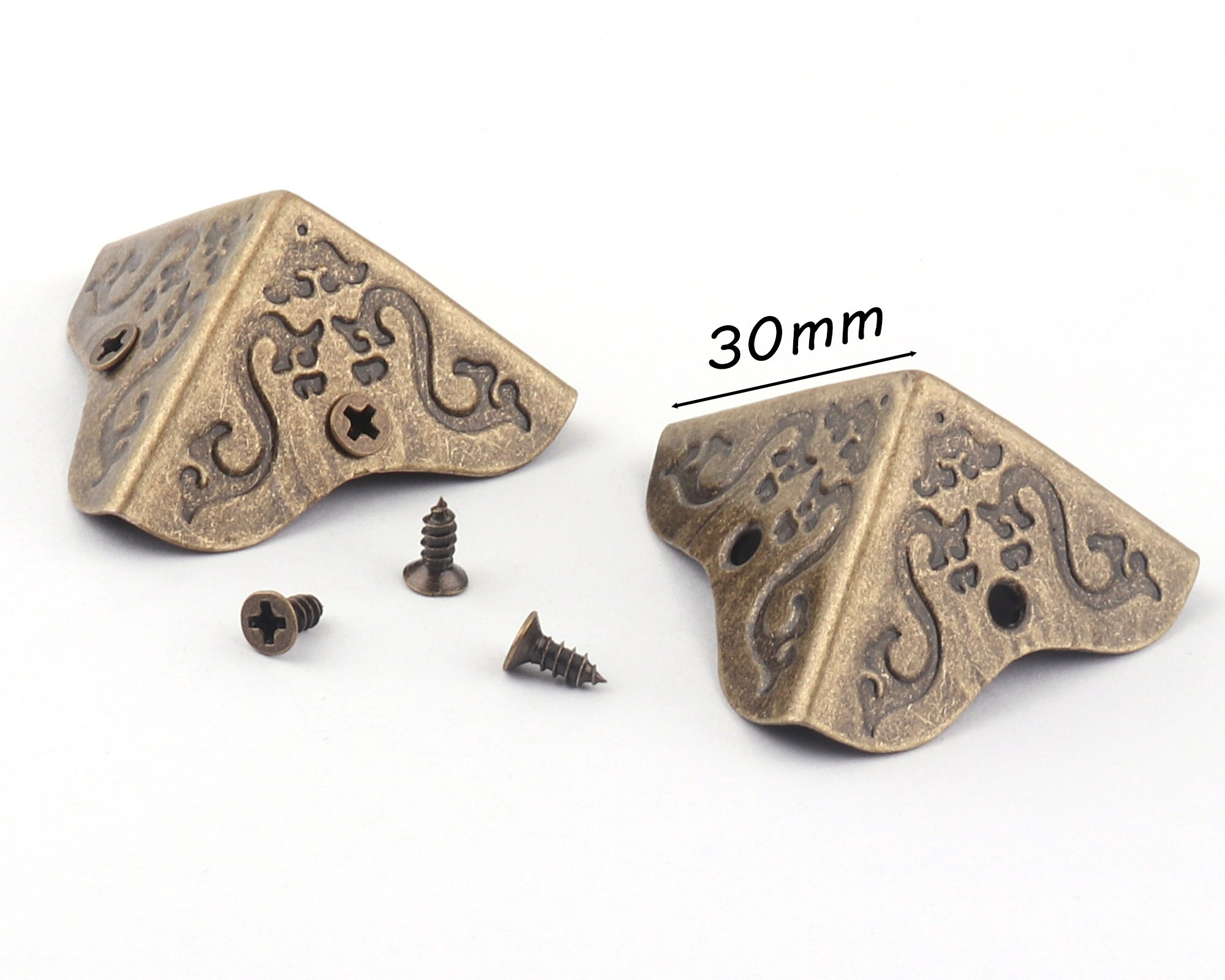 30mm Bronze Iron Corner Protection Corners Vintage... – Vicedeal