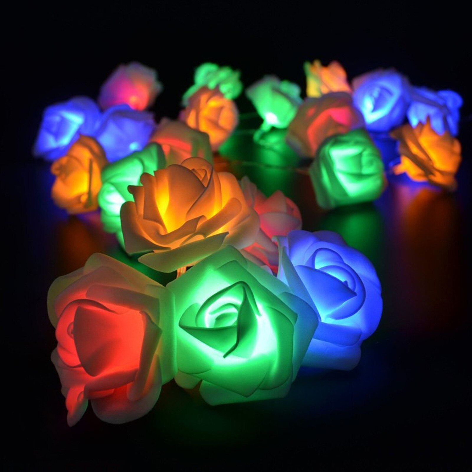 3 Meters 20 Lights Rose Flower LED String Lights A... – Grandado