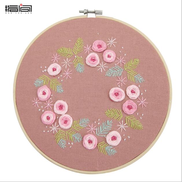 20x20cm Stereo embroidery Ribbon embroidery kit fl... – Grandado