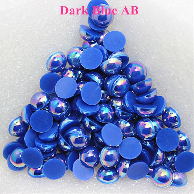 1,5-12mm Flatback dunkel Blau AB Halbe Runde Perle... – Grandado