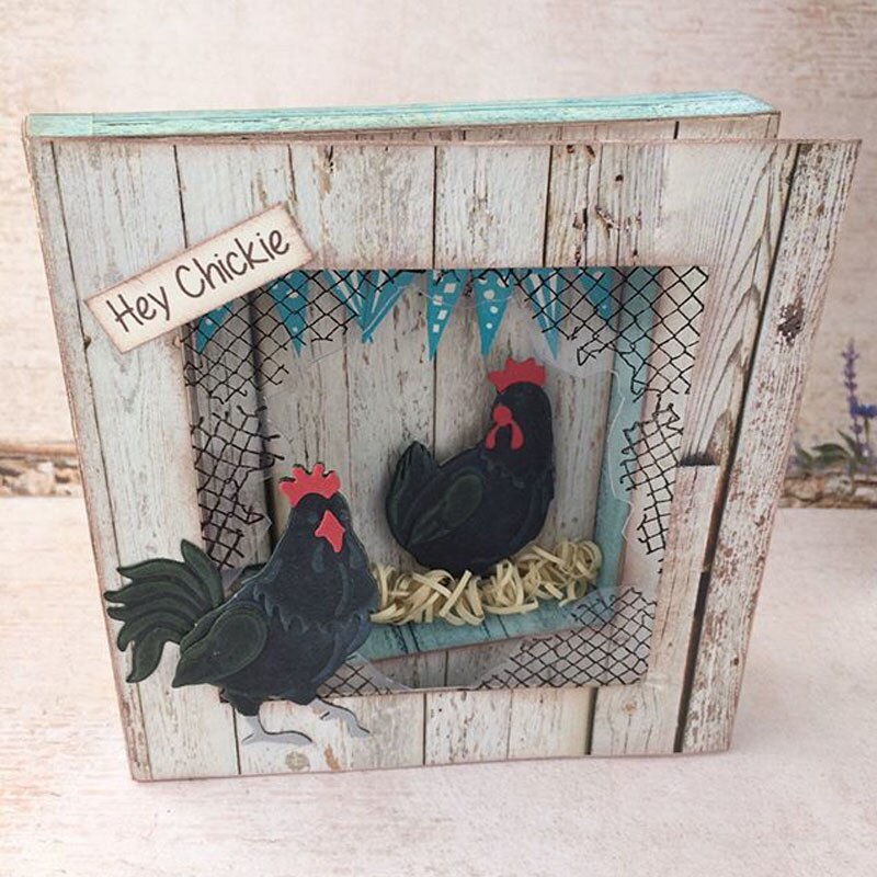 Udstansninger til kylling/hane til kortfremstilling animalske ...