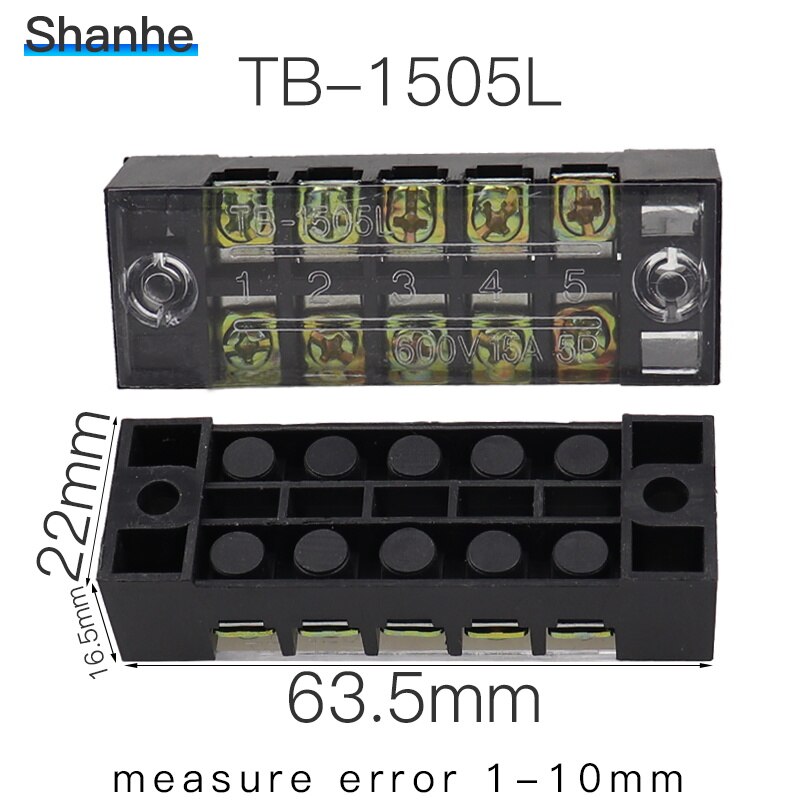 Terminal Block TB-1505 (15A 5P) 600V – Vicedeal