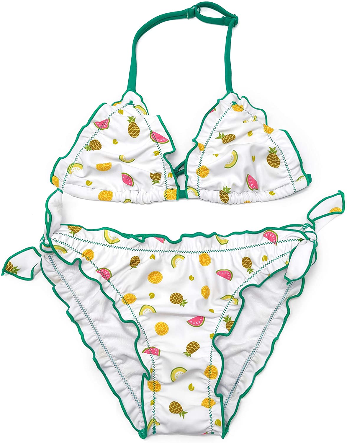 SHEKINI Girls Halter Triangle Bikini Ruffled Trim ... – Grandado