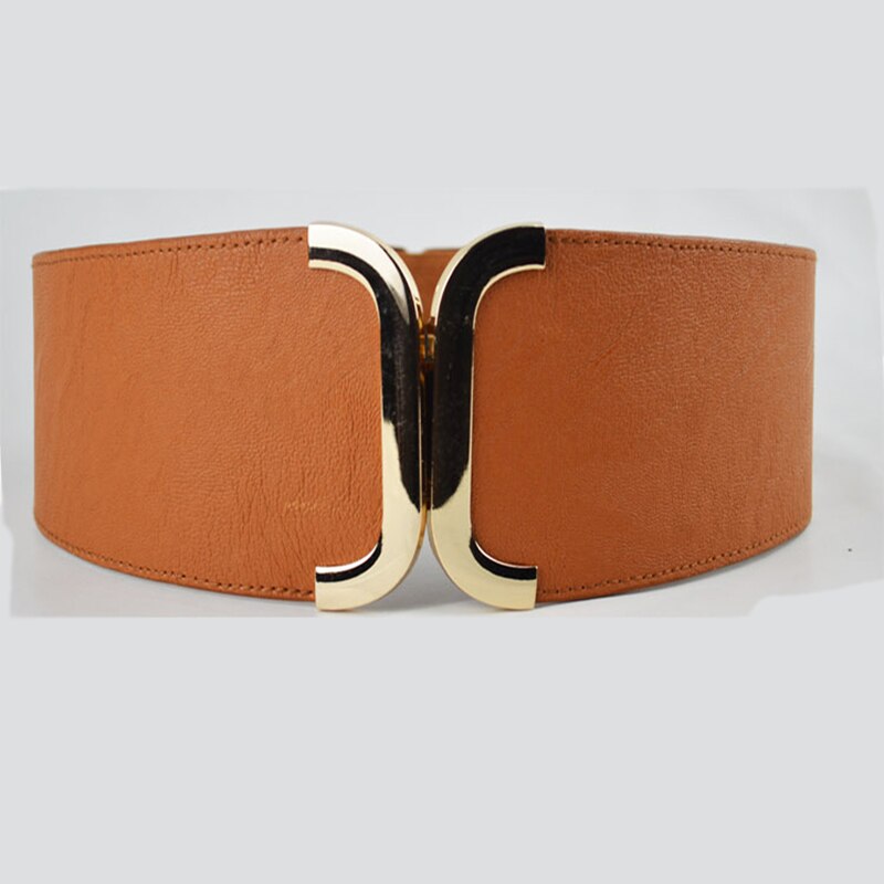 Mode Vrouwen Elastische Riemen Luxe Pu Leer Gouden... – Grandado