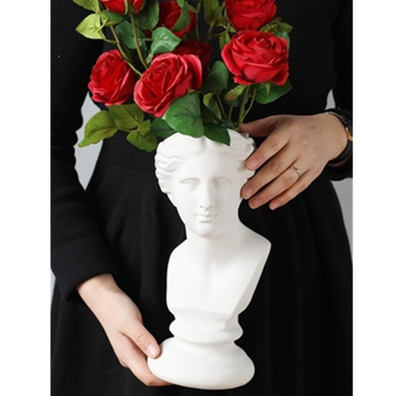 30CM Roman Mythology Venus Head Portraits Vase Bed... – Vicedeal