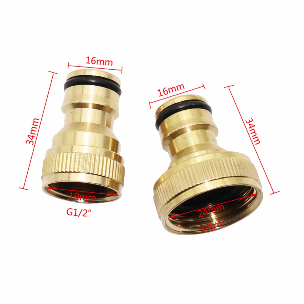 1pc 1/2" and 3/4" Female Thread Brass Copper Quick... – Grandado