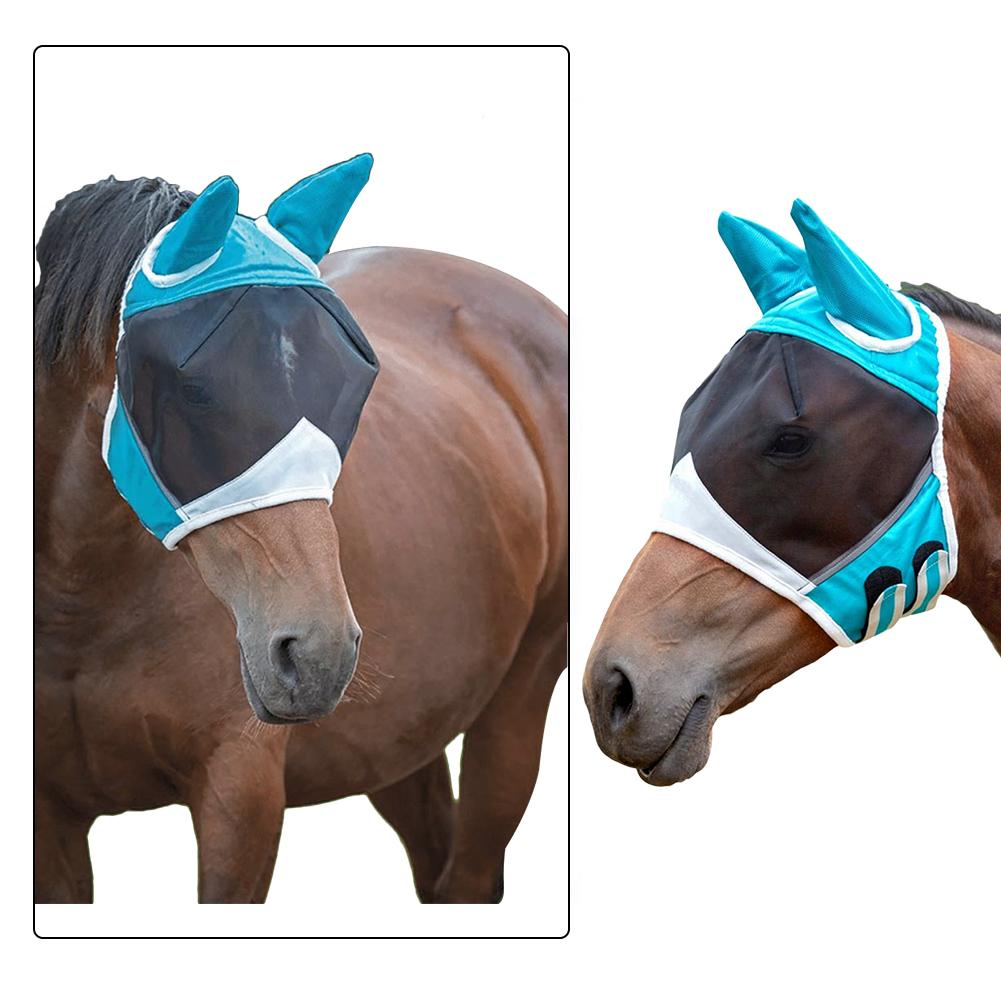 Horse Fly Mask Half Face Shield Mesh Horse Mask Ea... – Grandado
