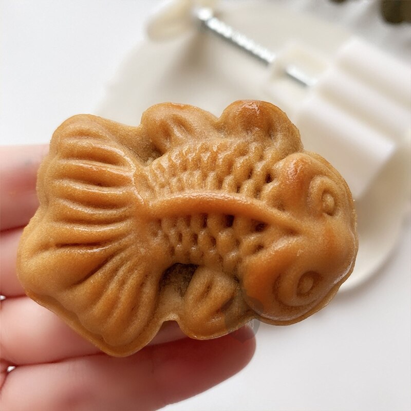 65g mooncake form 3d fish cookie stempel måne kage... – Grandado