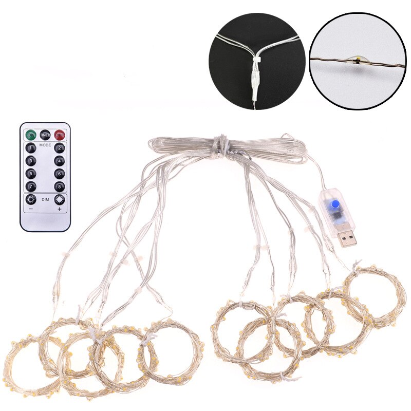 Curtain String Light 300 LED 8 Lighting Modes Fair... – Vicedeal