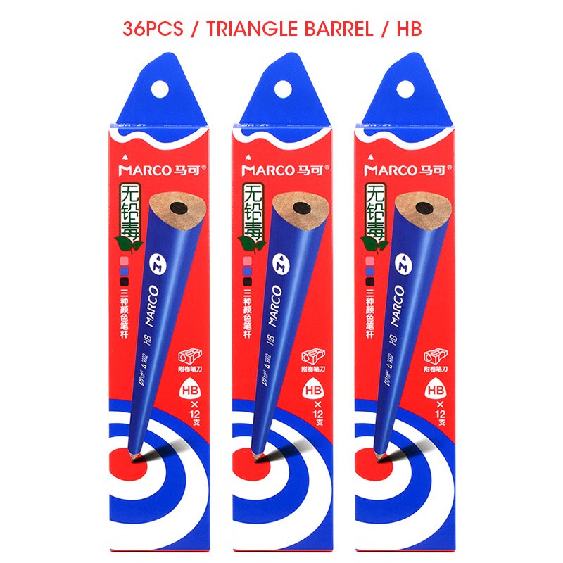 Marco 36pcs/lot HB/2H/2B 2Triangle Wood Pencils Pr... – Vicedeal