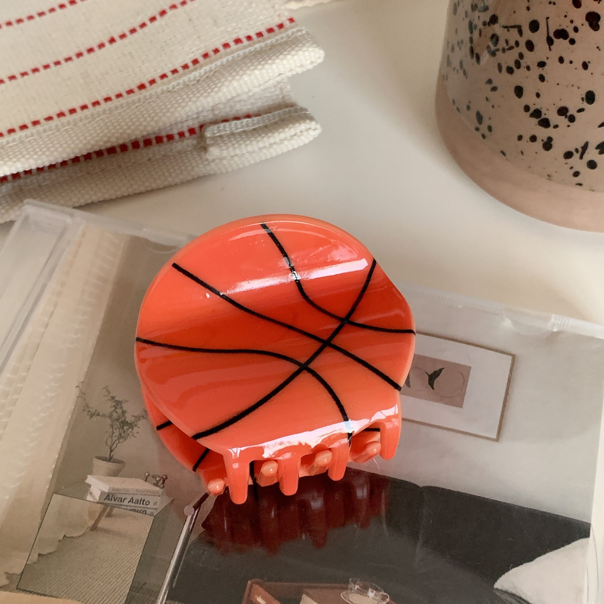 Muweordy Ball Hair Clip Basketball Rugby Hair Claw... – Grandado