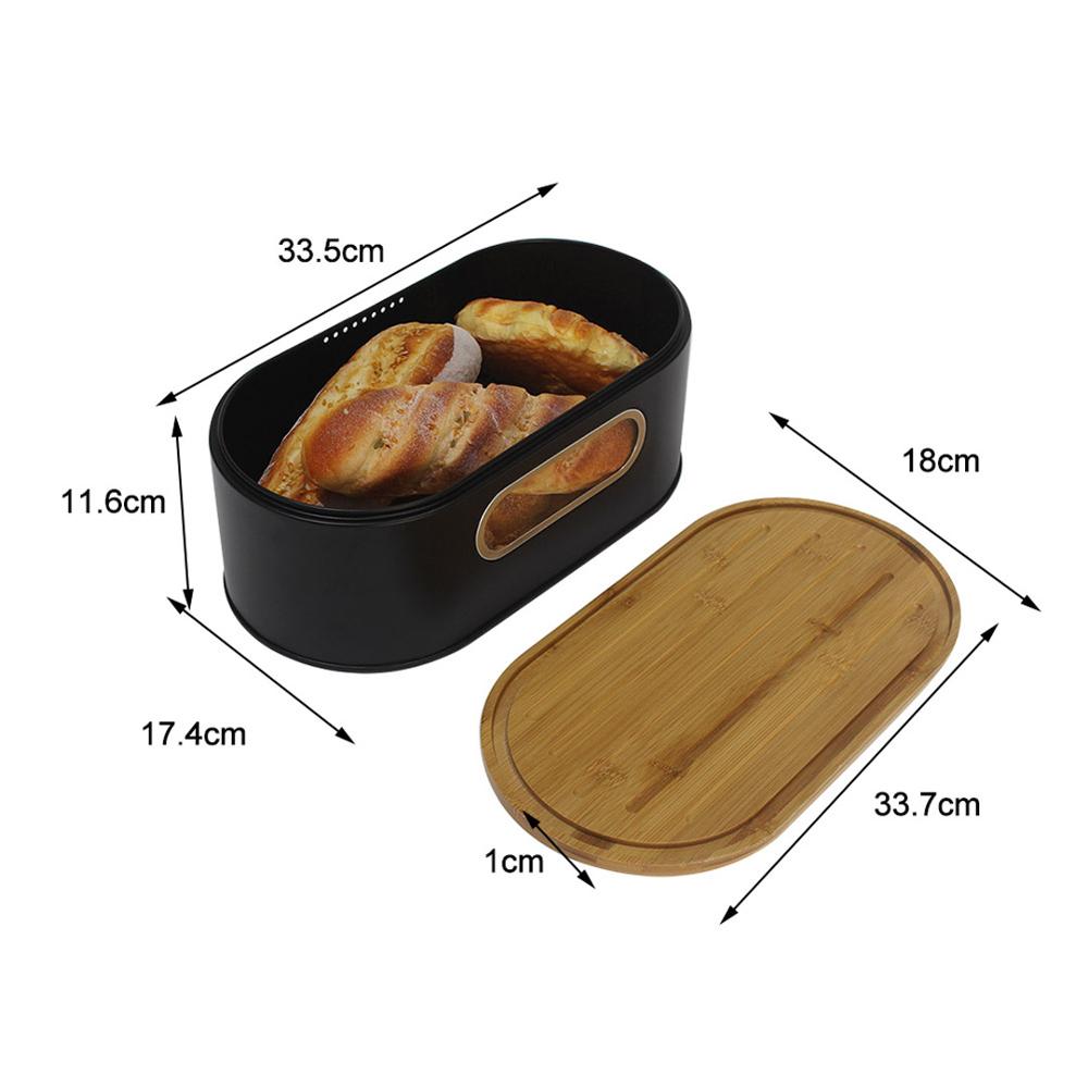 Zwart Brood Bin Vintage Brood Box Storage Containe... – Vicedeal