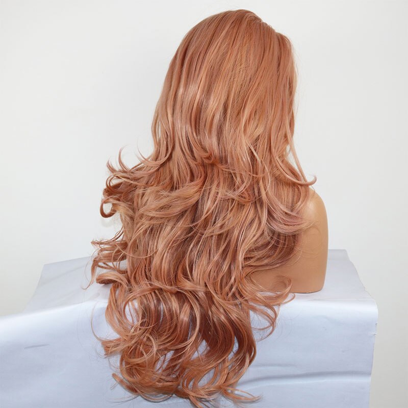 Bombshell Mix Rose Gold Pink Body Wave Synthetic L... – Grandado