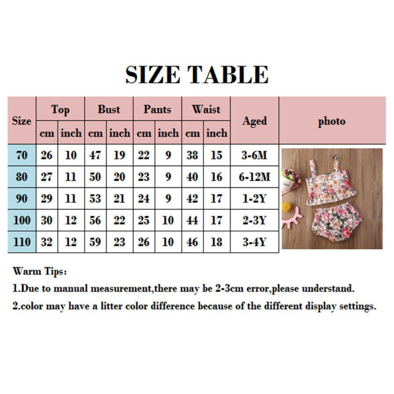 2PCS Toddler Kids Baby Girls Outfit Clothes Floral... – Vicedeal