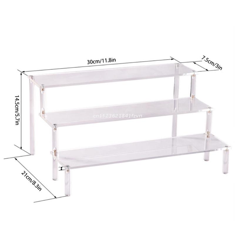 Acrylic Display Stand 3 Tier Riser Display Shelf S... – Grandado