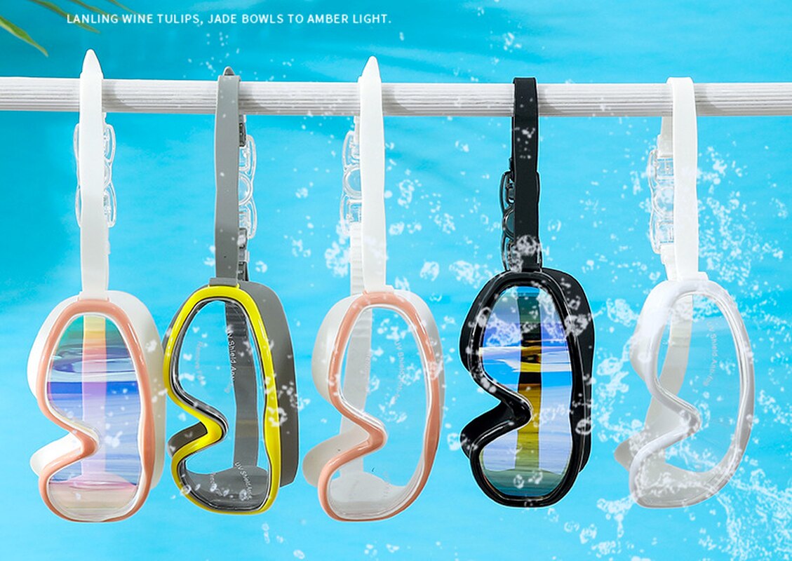 adult swimming goggles big frame flat goggles unis... – Grandado