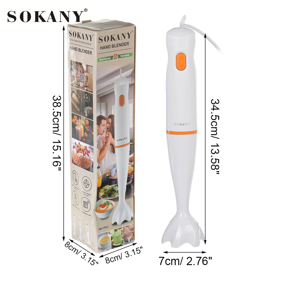 SOKANY 3 in 1 Handheld Blender Immersion Hand Stic... – Vicedeal