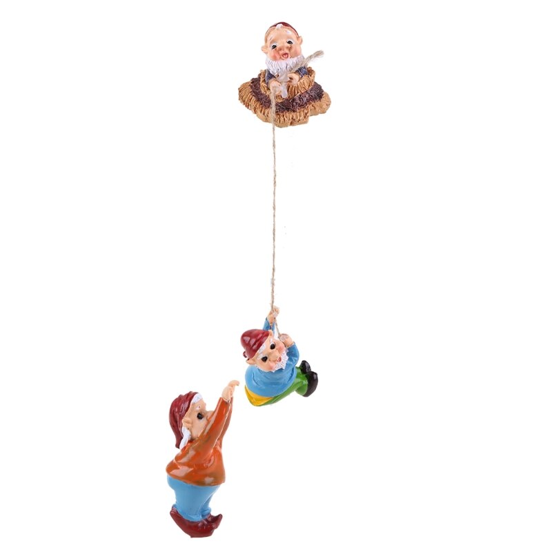 Rope Climbing Dwarf Tree Ornament Hanging Dwarf Pe... – Grandado