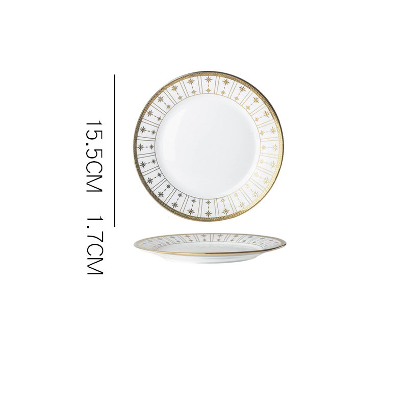 Golden Slag Keramische Plaat Moderne Gestreepte Re... – Vicedeal