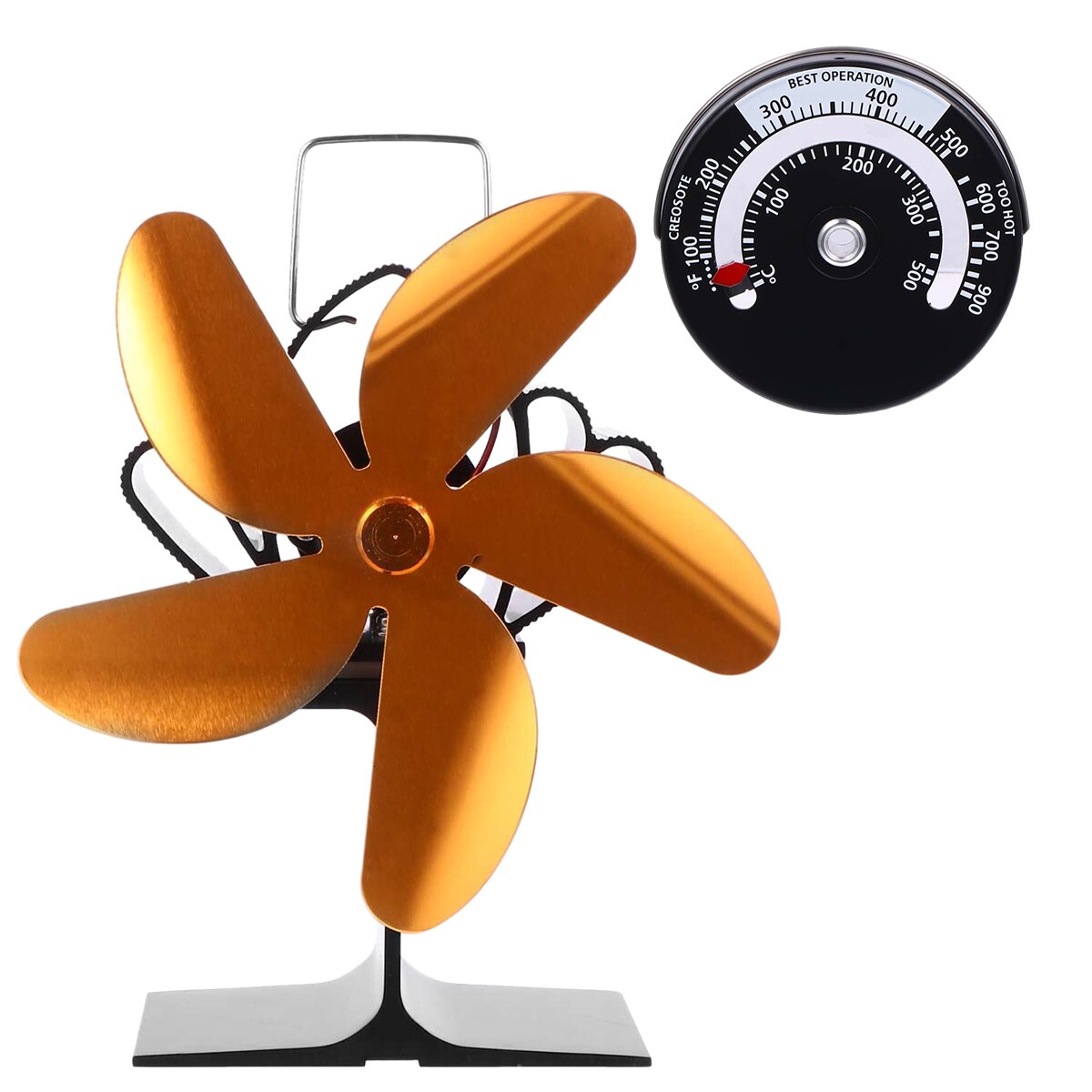 Thermische Power Fan Haard Fan 5 Blades Warmte Aan... – Vicedeal