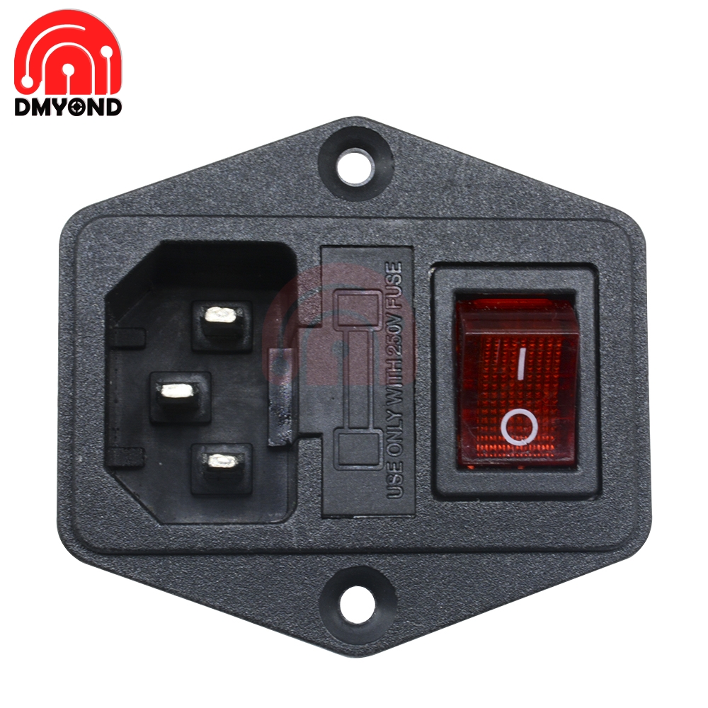 AC 250V 10A Zwart Rood 3-Pin Terminal Stopcontact ... – Vicedeal