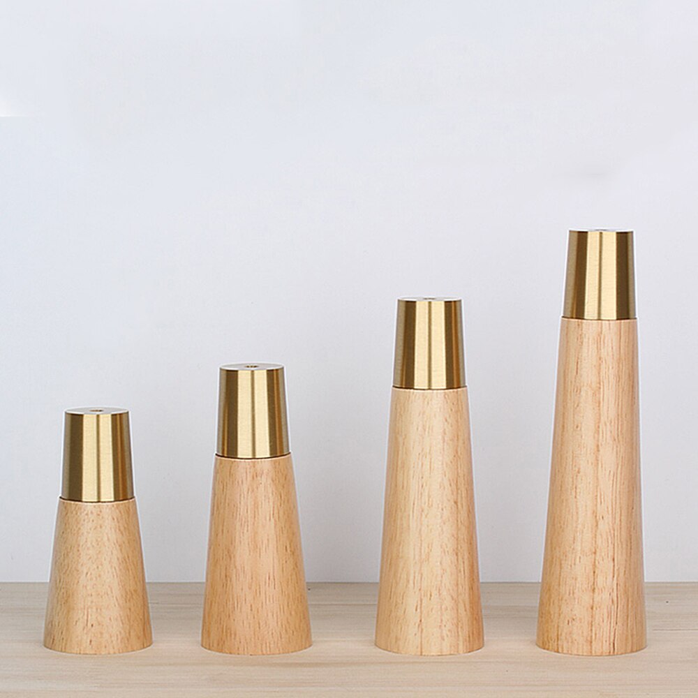 4Pcs Solid Wood Furniture Wooden LegsStraight Cone... – Grandado