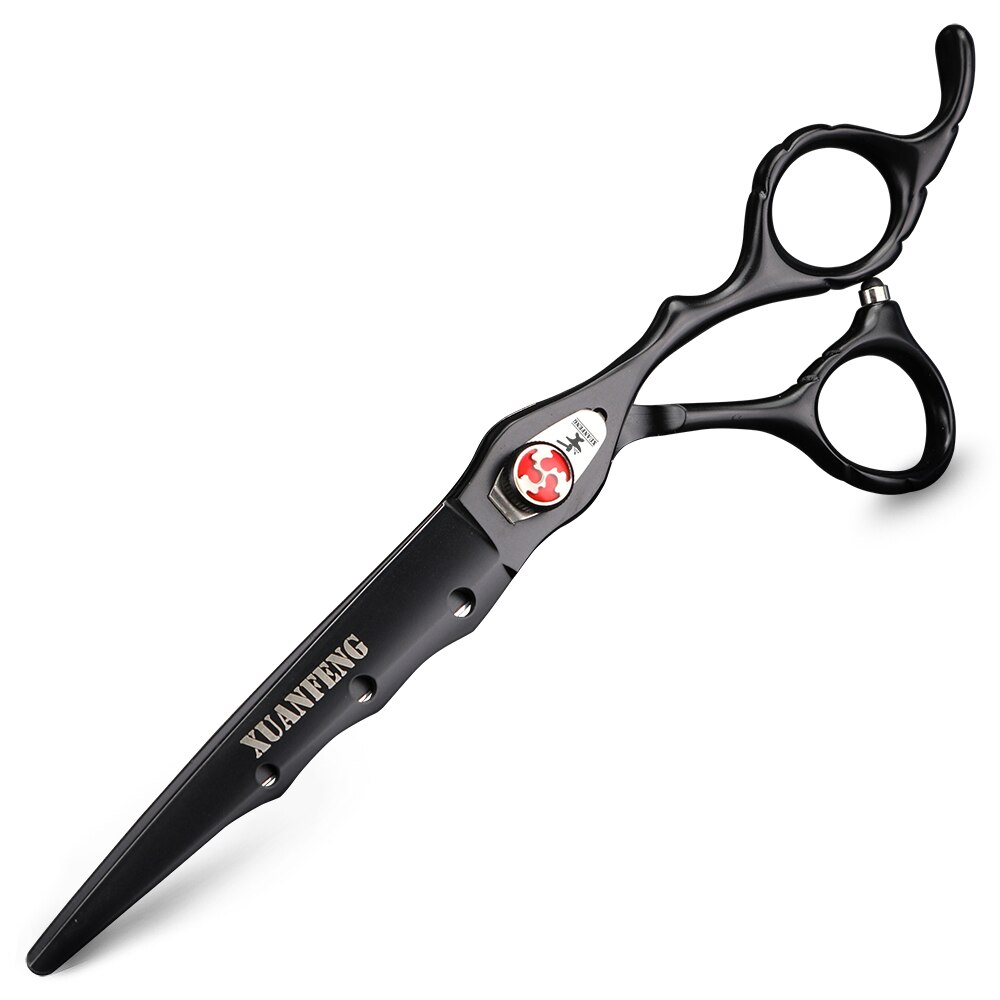7 inch black hair scissors Japan 440C cutting scis... – Grandado