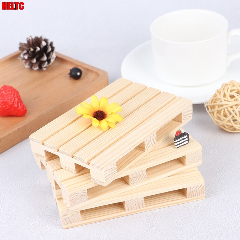 Mini Wooden Pallet Beverage Coasters Insulation Pa... – Grandado