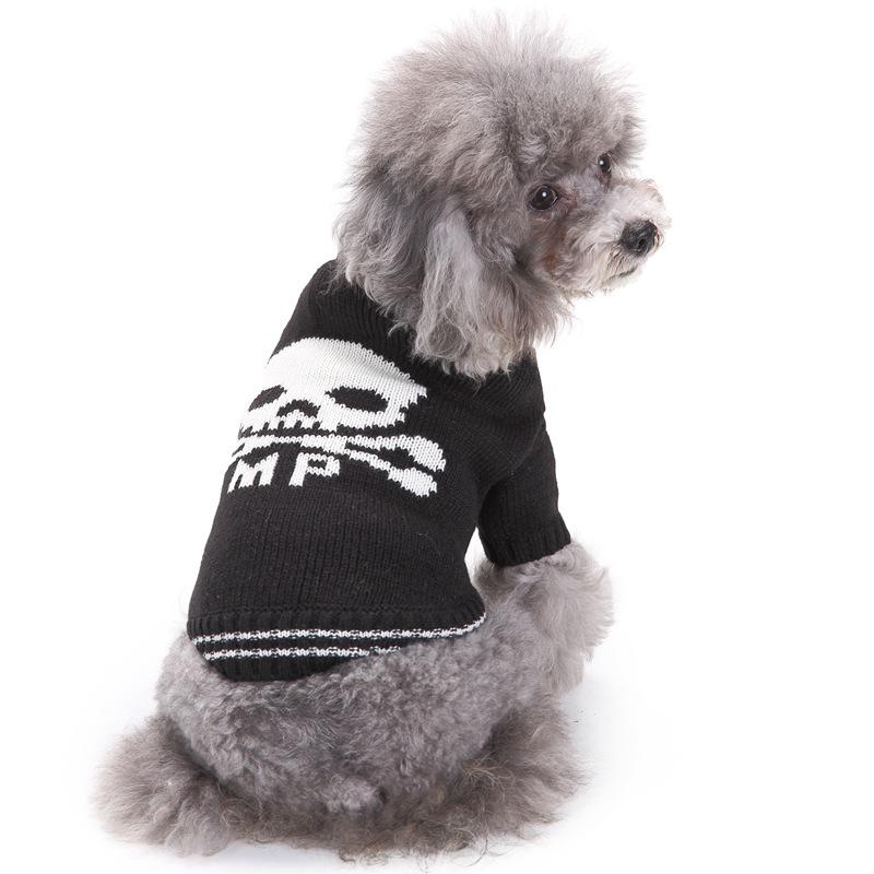 Traje de Inverno Quente Crânio Camisola Do Cão Rou... – Grandado