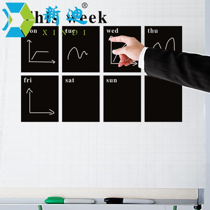PVC Removable This Weekly Planner Blackboard Stick... – Vicedeal