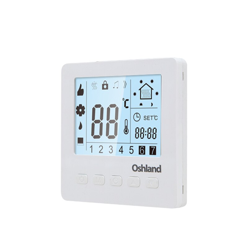 White Color 16A Floor Heating Thermostat Weekly Pr... – Grandado