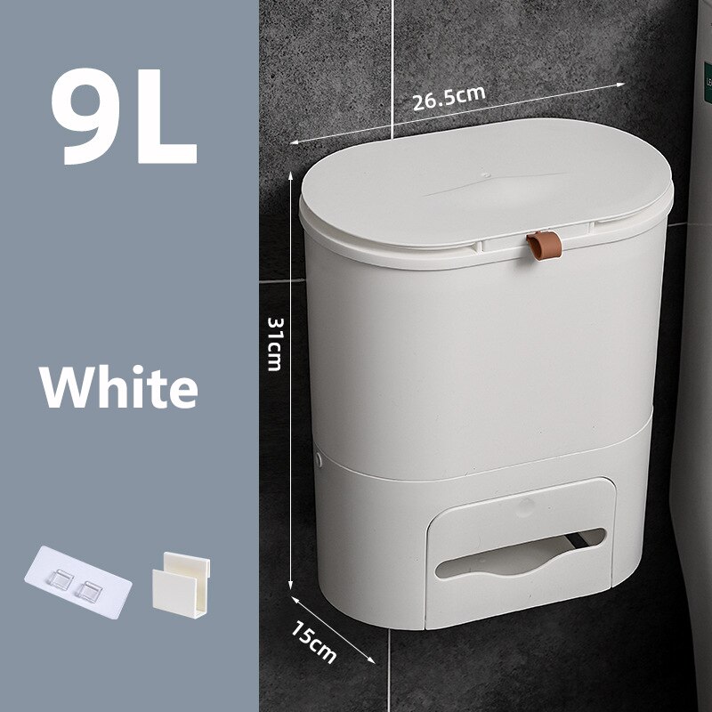 Kitchen Bathroom Trash Cans Household Wall-mounted... – Vicedeal