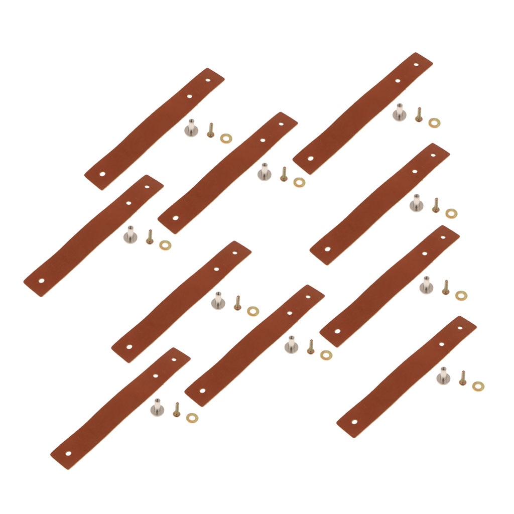 10x Minimalist Leather Single Hole Handmade Cabine... – Grandado