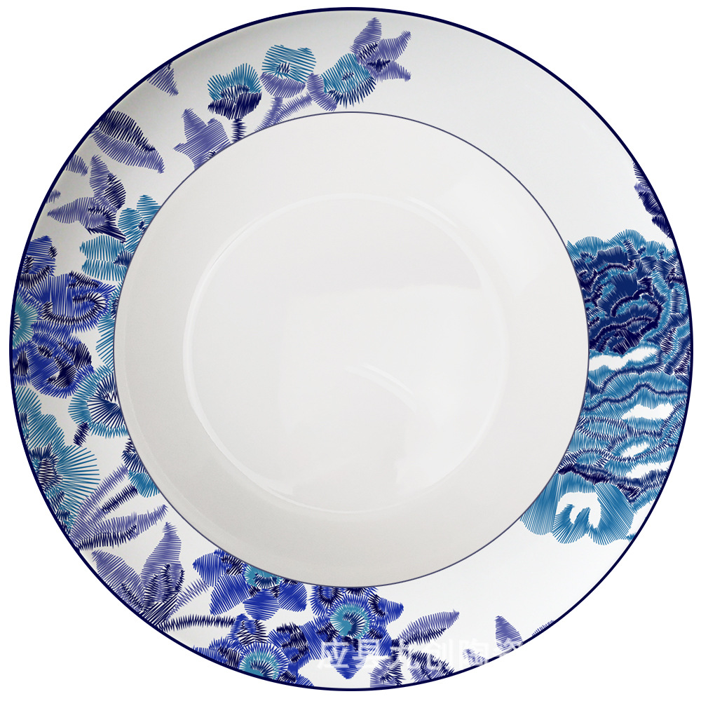 hand-painted Chinese style restaurant dish plate h... – Grandado