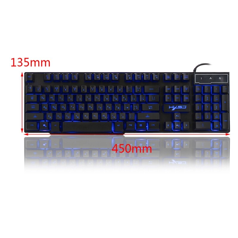 R8 Three Color Backlit USB Wired Gaming Keyboard a... – Grandado